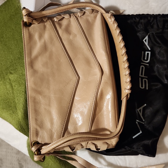 Via Spiga | Bags | Via Spiga Small Leather Bag With Brass Hardware ...